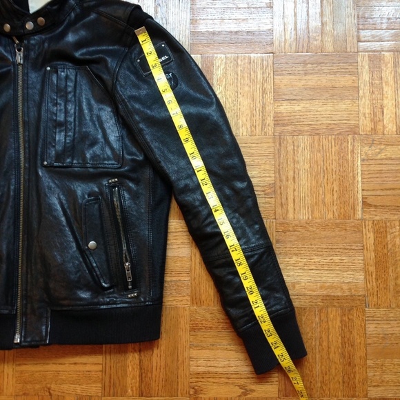Diesel | Jackets & Coats | Diesel Mens Black Leather Motorcycle Jacket ...